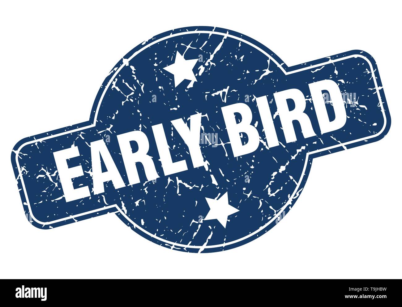early bird vintage round isolated stamp Stock Vector Image & Art - Alamy