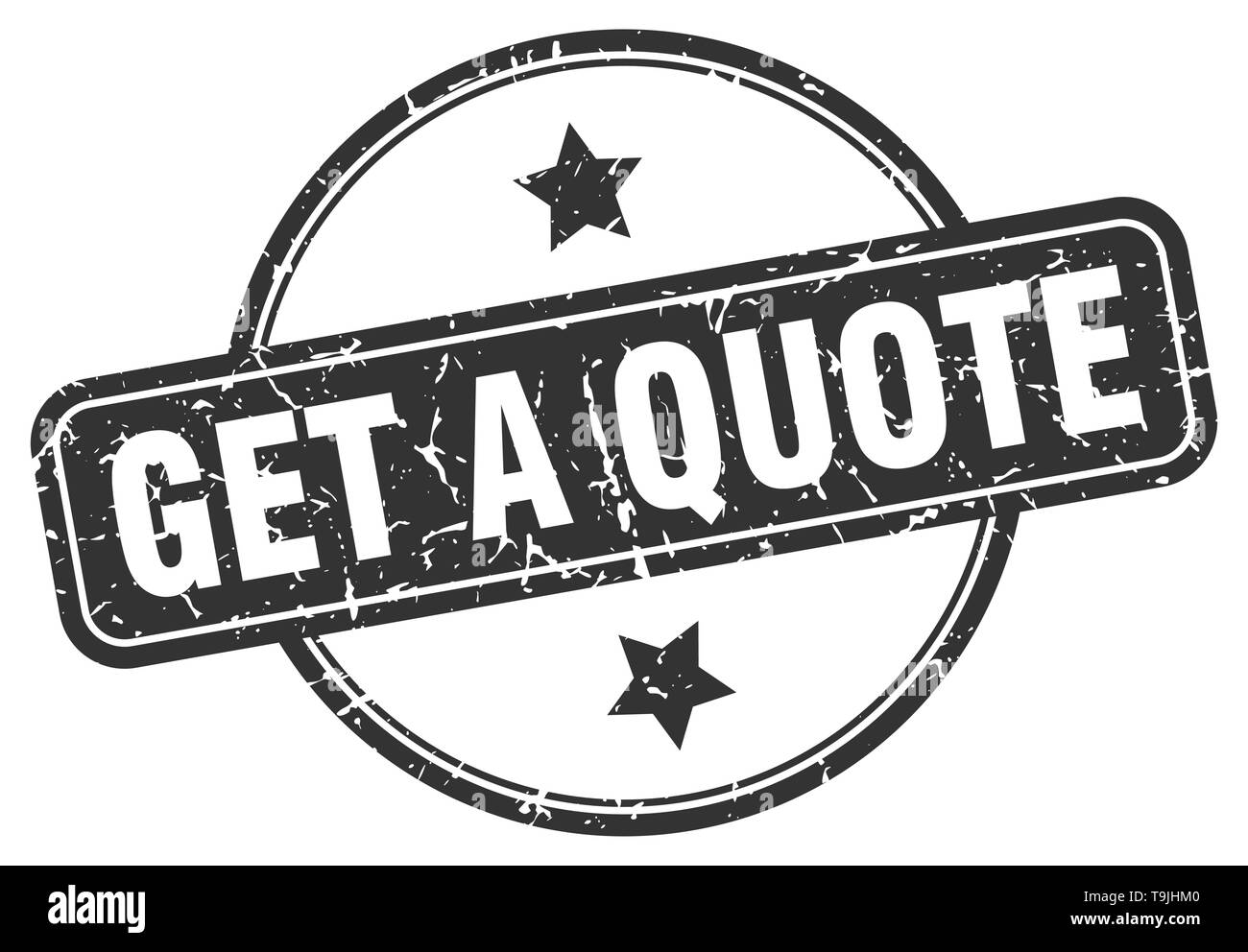 Quote round grunge black Cut Out Stock Images & Pictures - Alamy