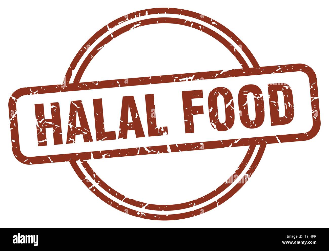 halal food stamp isolated on white Stock Vector Image & Art - Alamy