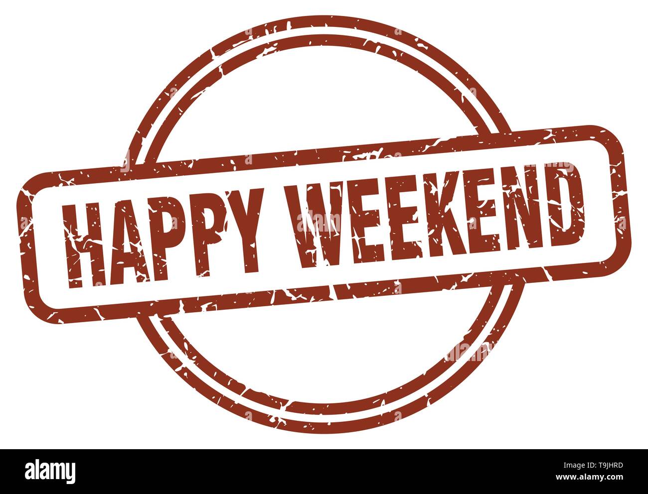 Happy weekend stamp label Stock Vector Images - Alamy