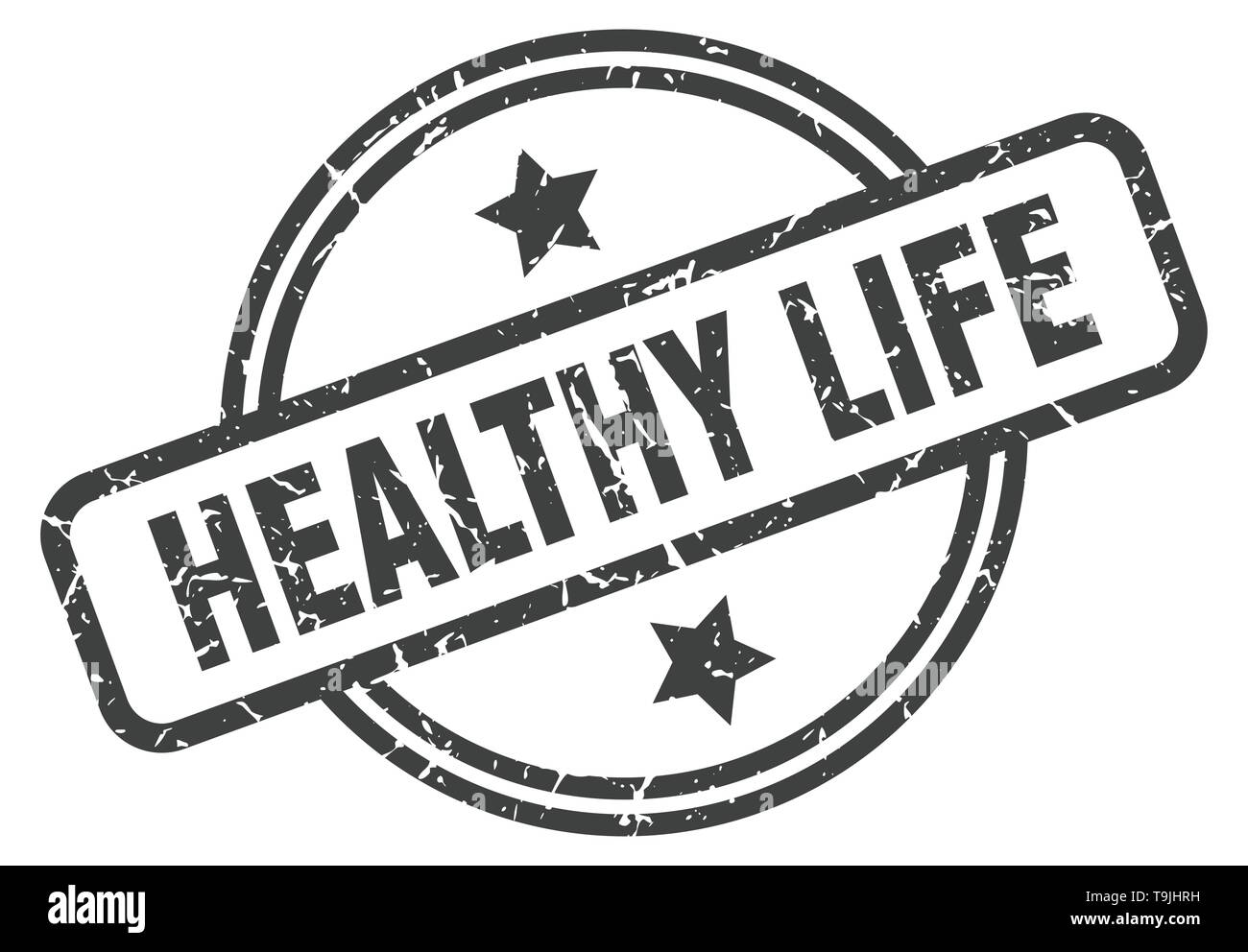 healthy life stamp isolated on white Stock Vector Image & Art - Alamy