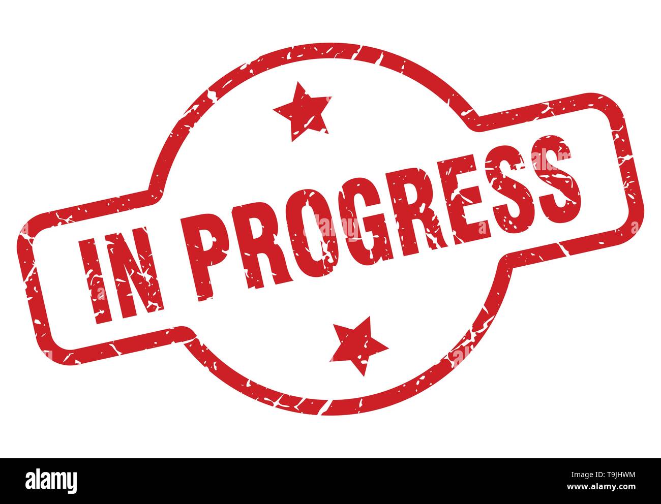 in progress stamp isolated on white Stock Vector Image & Art - Alamy