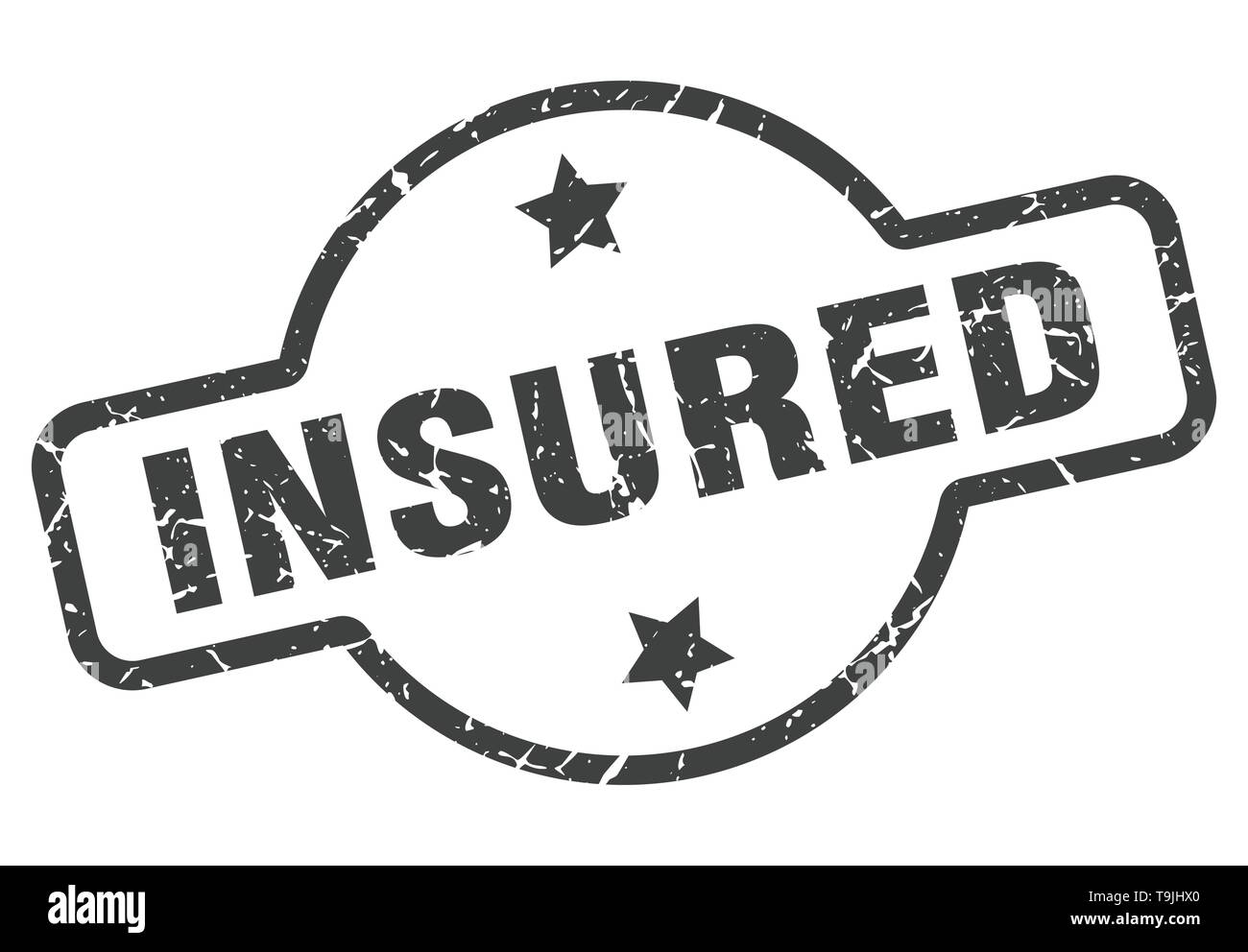 Insured sign round vintage hi-res stock photography and images - Alamy