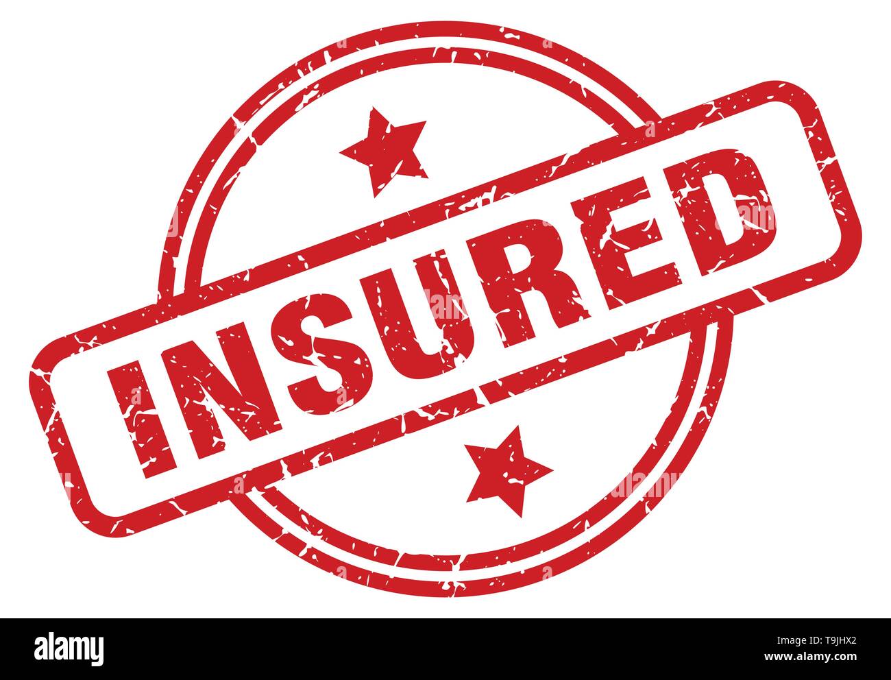 insured round grunge isolated stamp Stock Vector Image & Art - Alamy