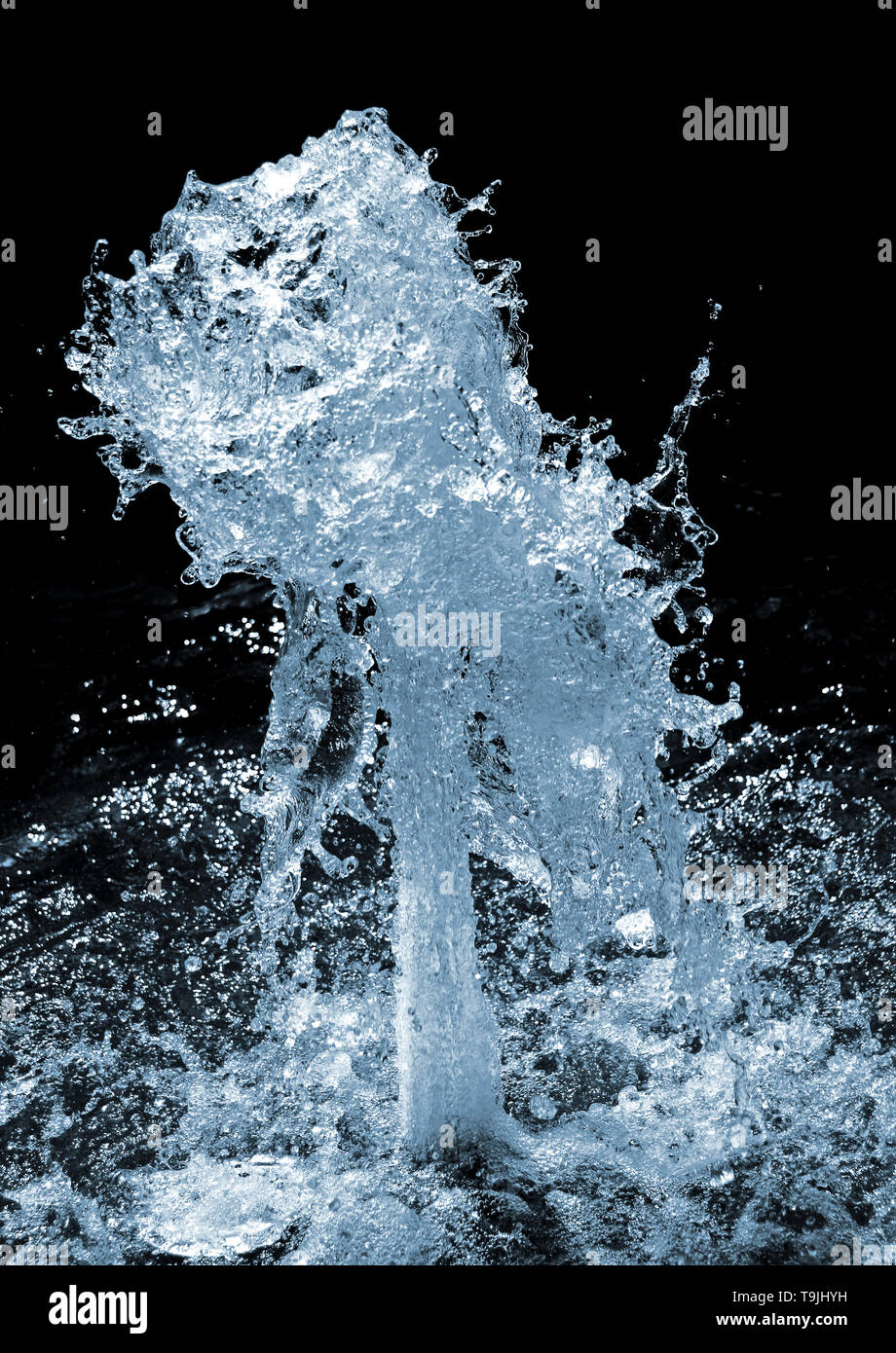 waterfall isolated on black background Stock Photo - Alamy