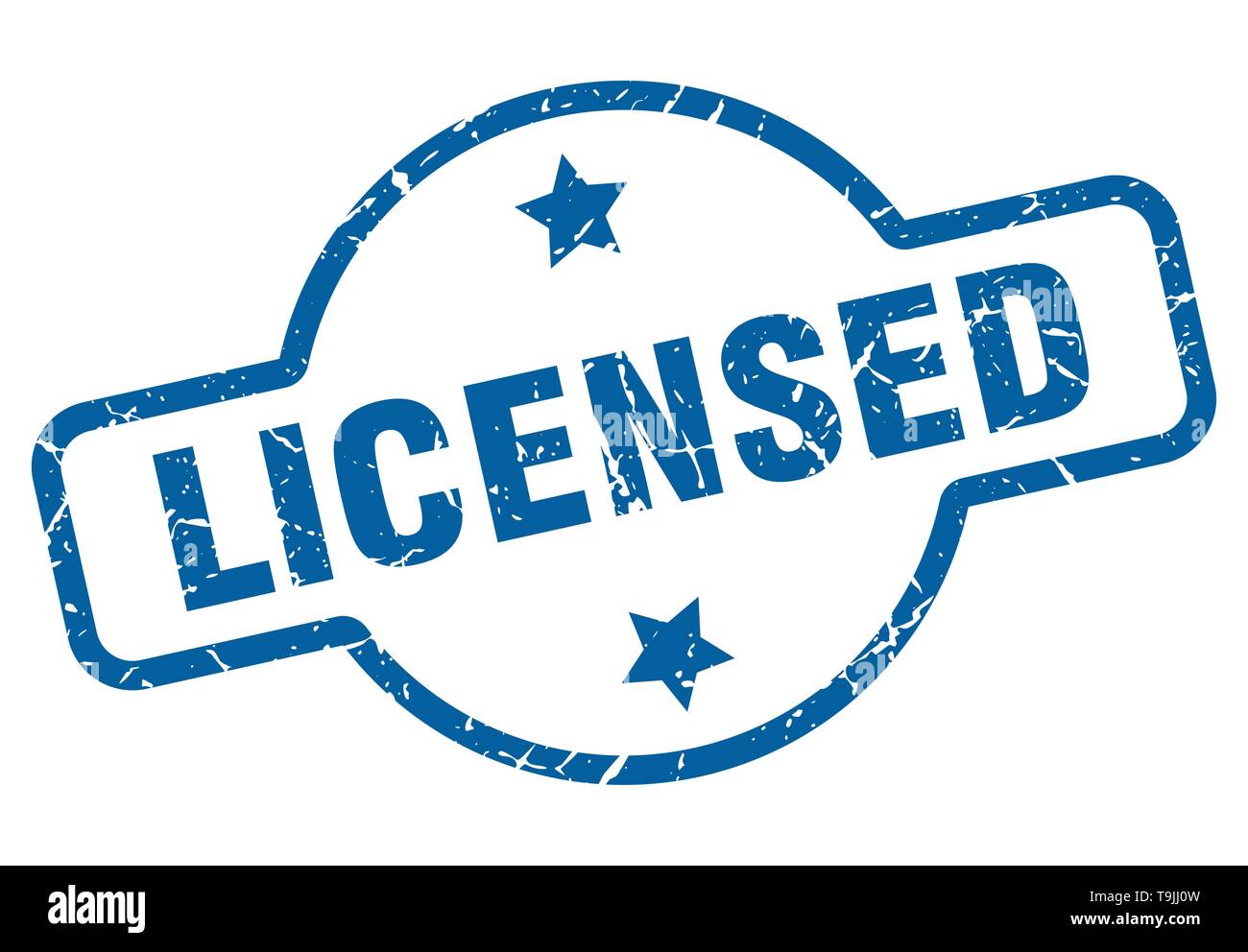 licensed vintage stamp. licensed sign Stock Vector Image & Art - Alamy