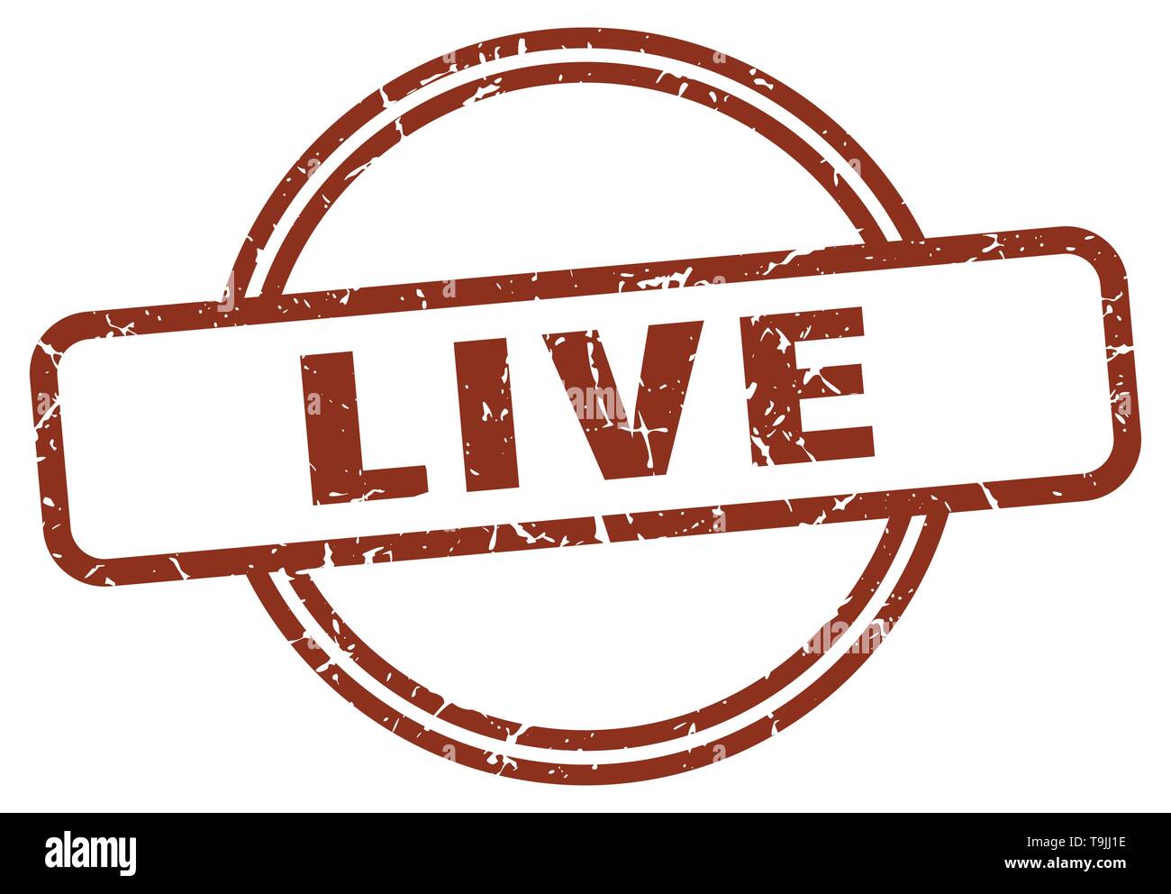 live stamp isolated on white Stock Vector Image & Art - Alamy
