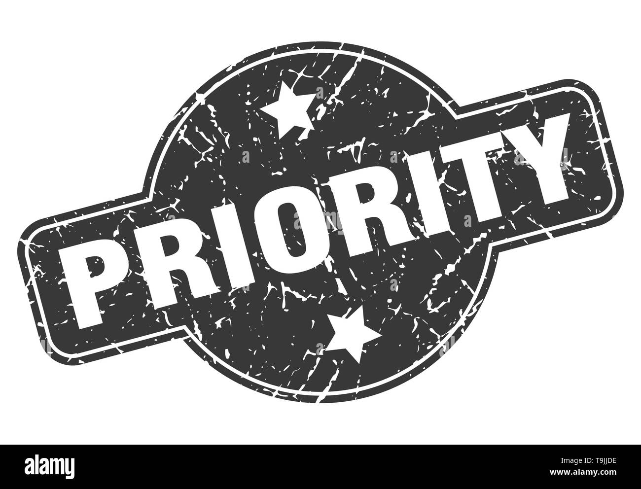 priority round grunge isolated stamp Stock Vector Image & Art - Alamy