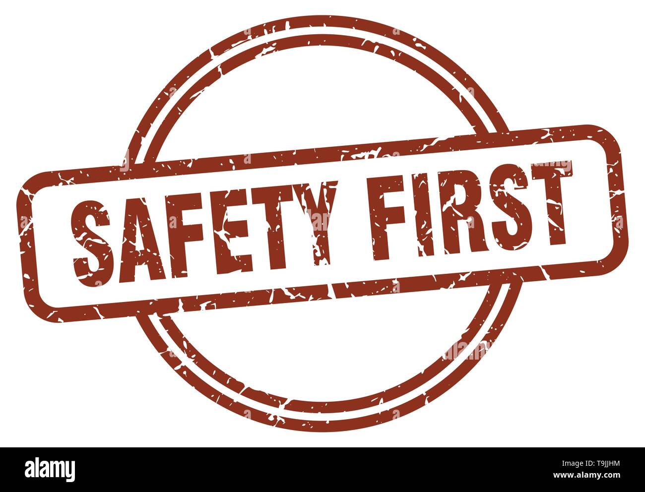 safety first stamp isolated on white Stock Vector Image & Art - Alamy