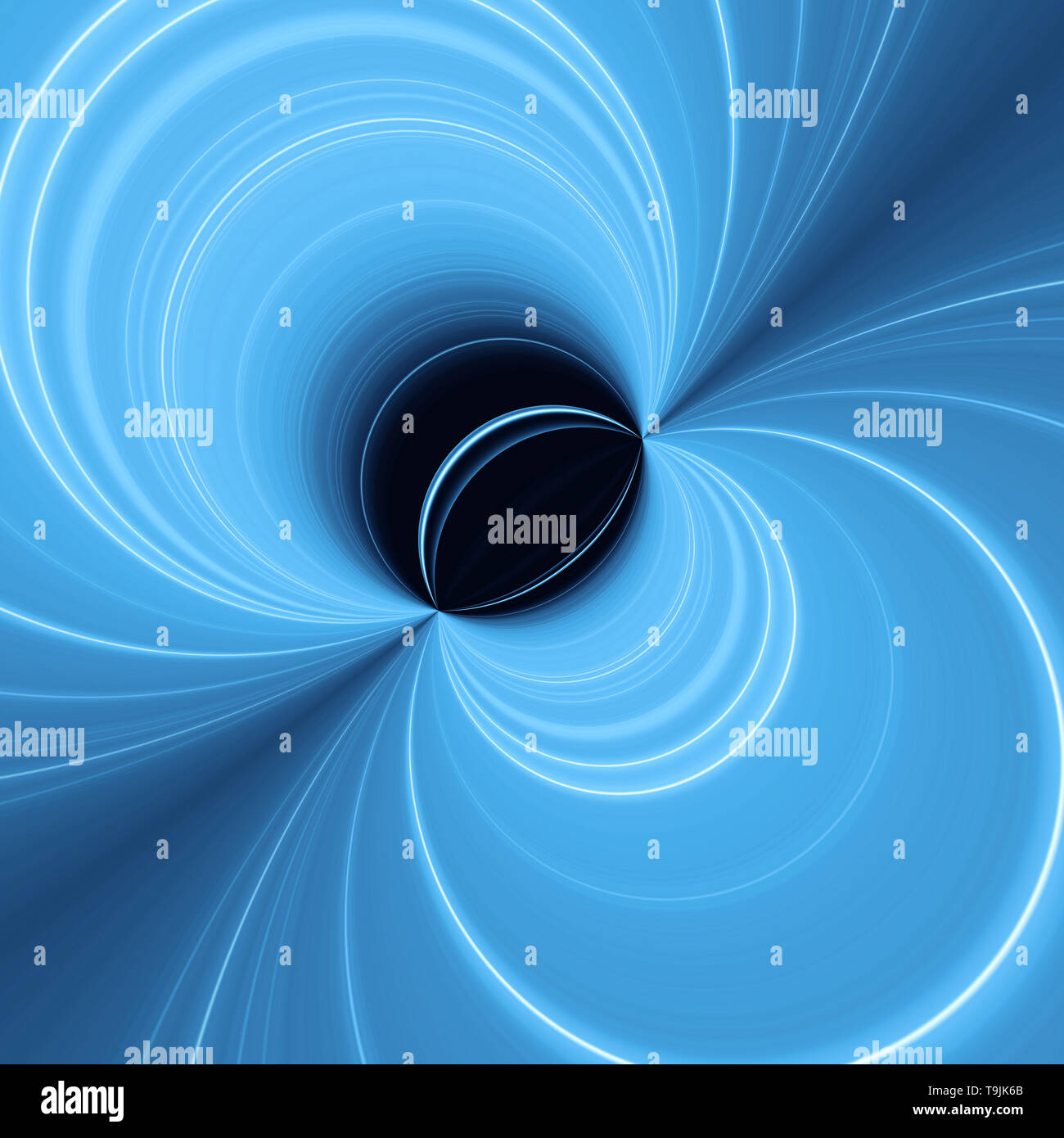 Abstract blue circle pattern digital background Stock Photo - Alamy