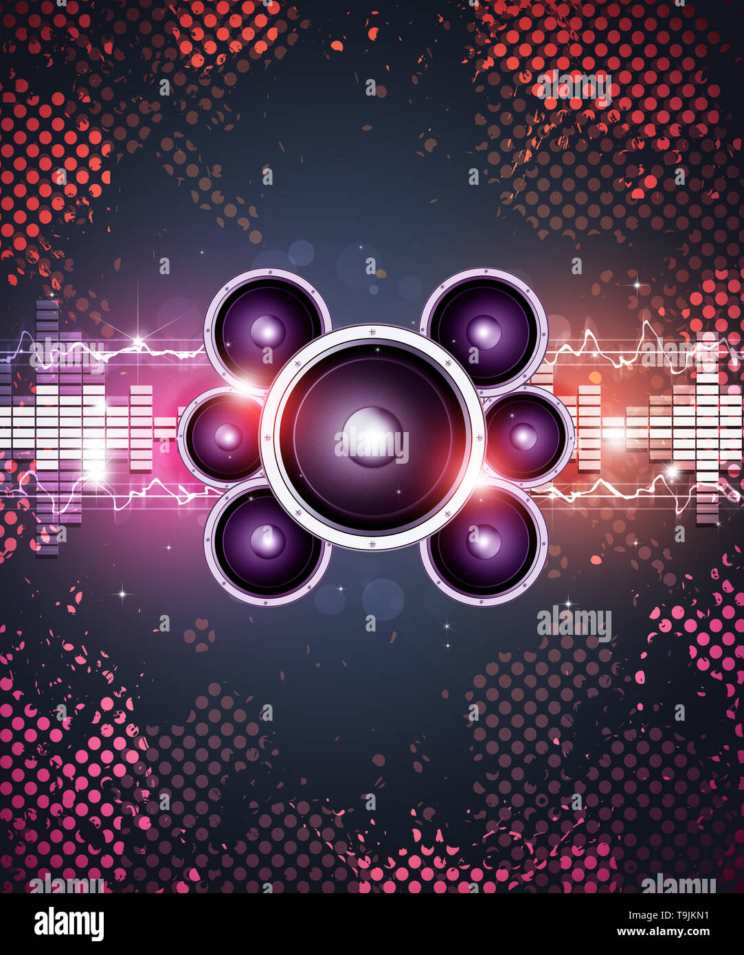 sound speaker music grunge background for party posters and flyers ...
