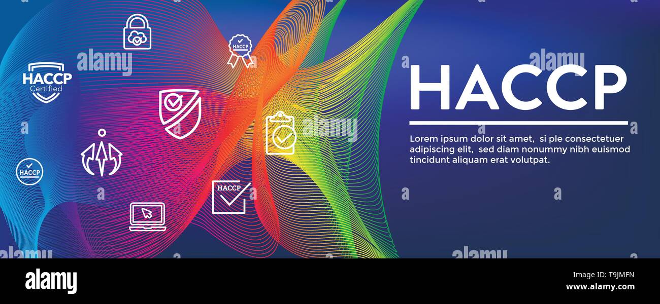 HACCP | Hazard Analysis Critical Control Points icon set and web header ...