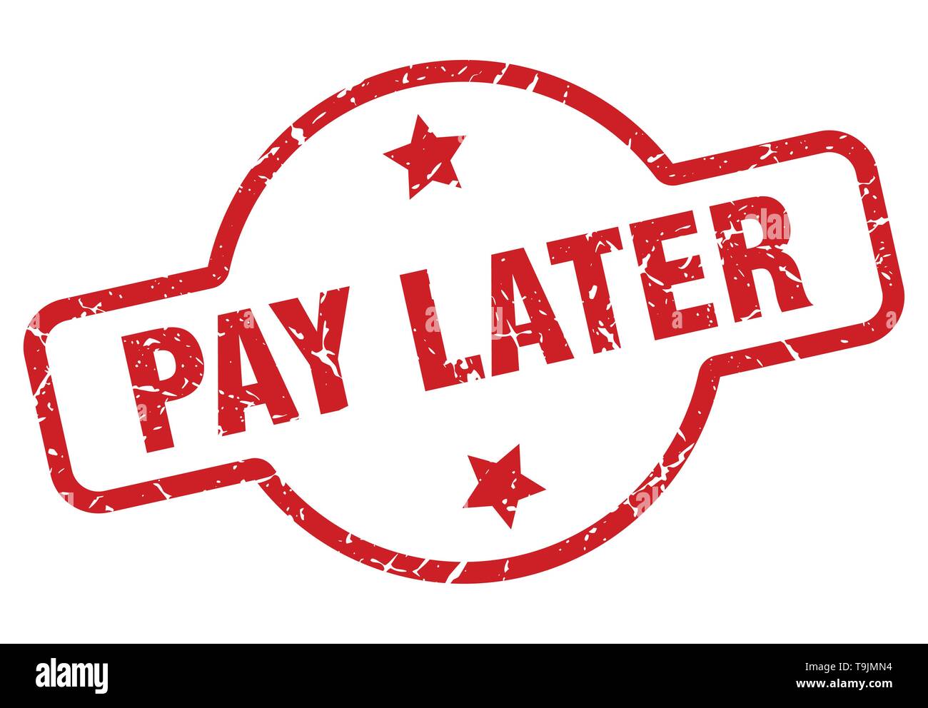 pay later stamp isolated on white Stock Vector Image & Art - Alamy