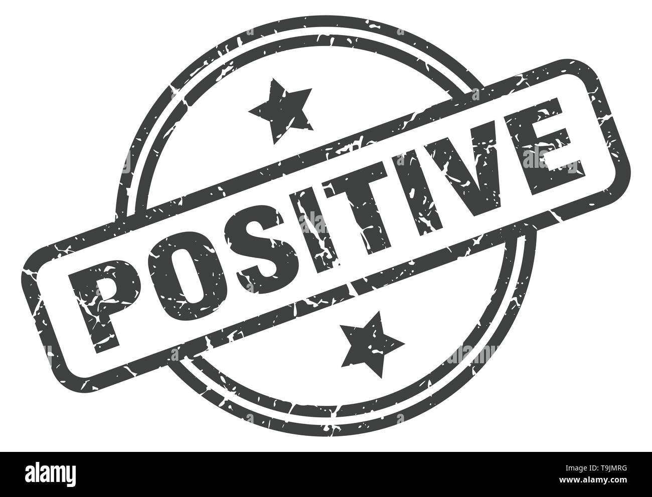 positive stamp isolated on white Stock Vector Image & Art - Alamy