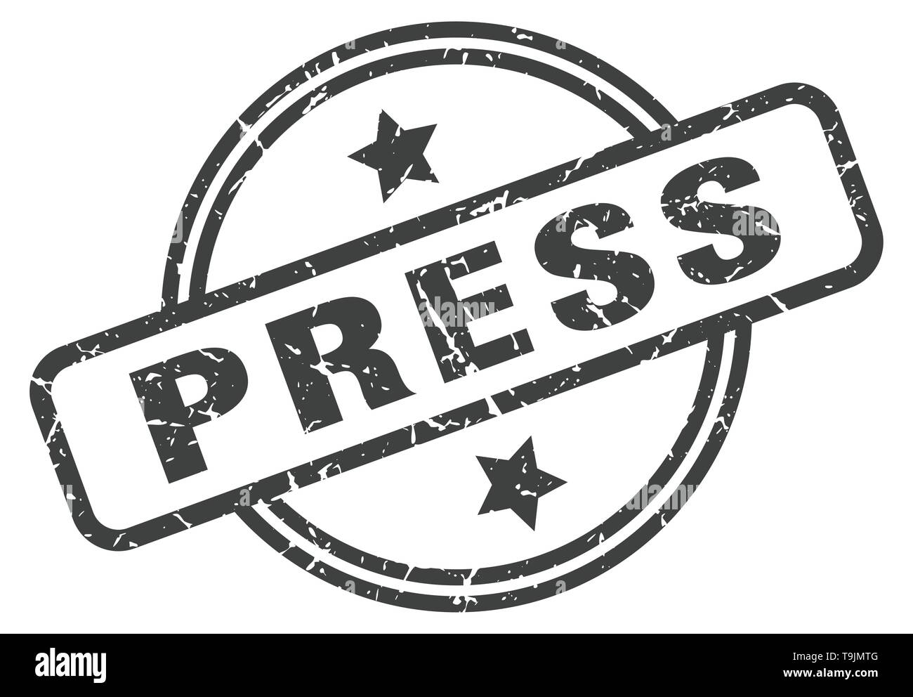 press stamp isolated on white Stock Vector Image & Art - Alamy