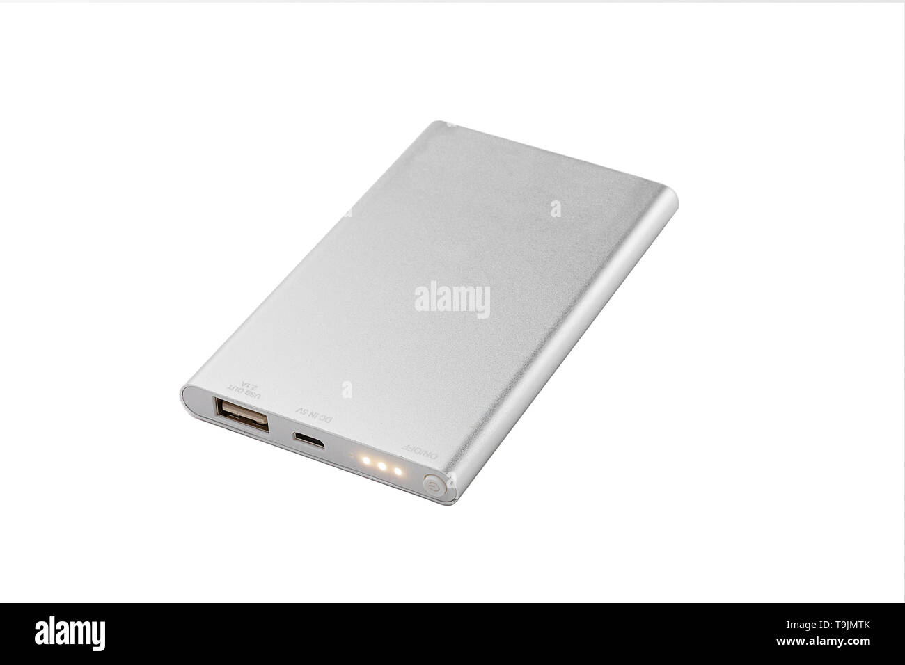 Device for charging electronic devices. External battery Stock Photo ...