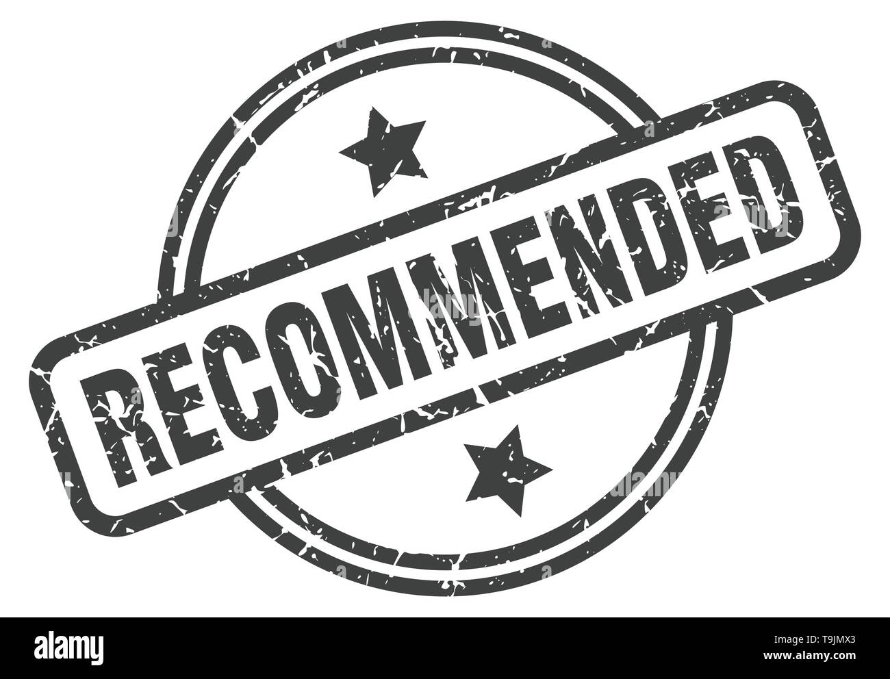 recommended stamp isolated on white Stock Vector Image & Art - Alamy