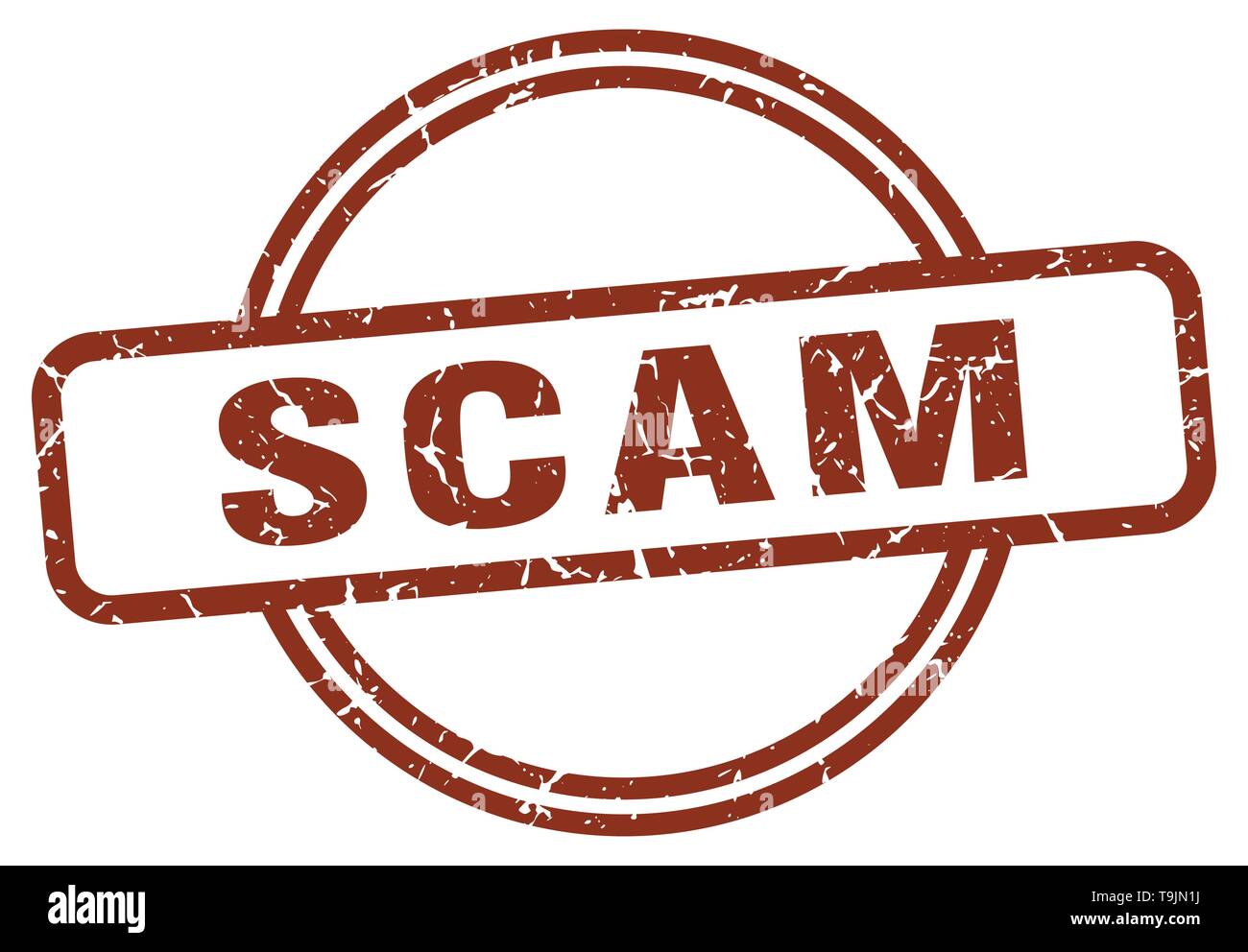 scam stamp isolated on white Stock Vector Image & Art - Alamy