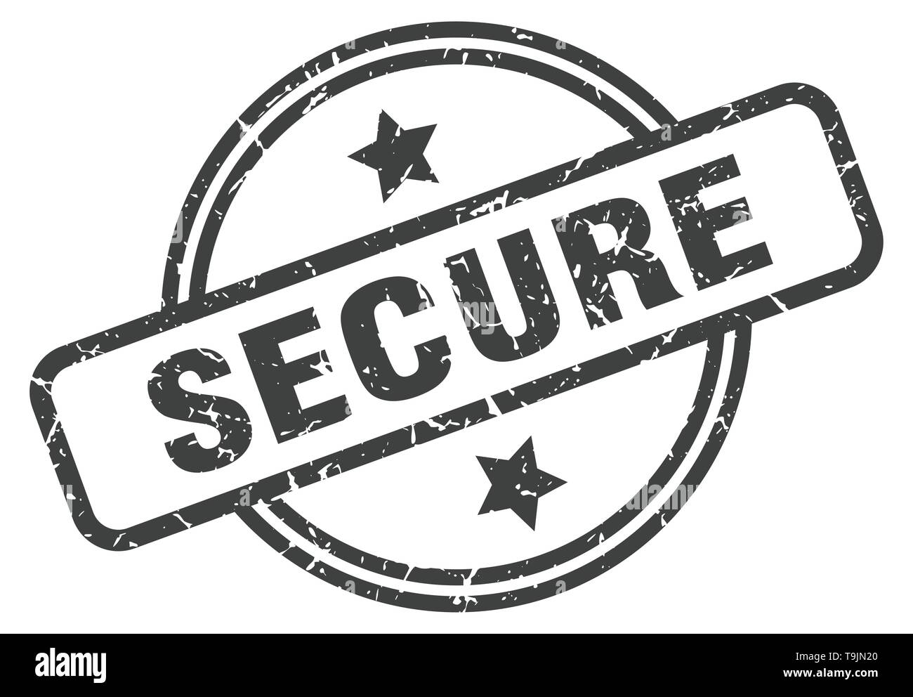 secure stamp isolated on white Stock Vector Image & Art - Alamy