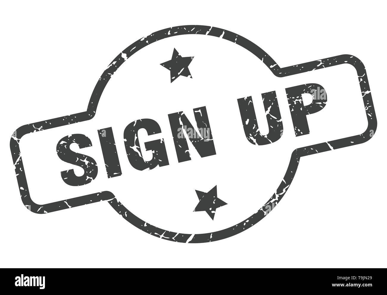 sign up vintage round isolated stamp Stock Vector Image & Art - Alamy