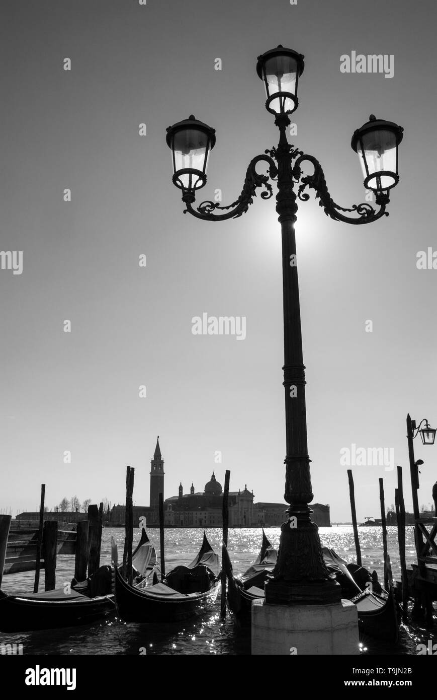 St marks square lamp post Black and White Stock Photos & Images - Alamy