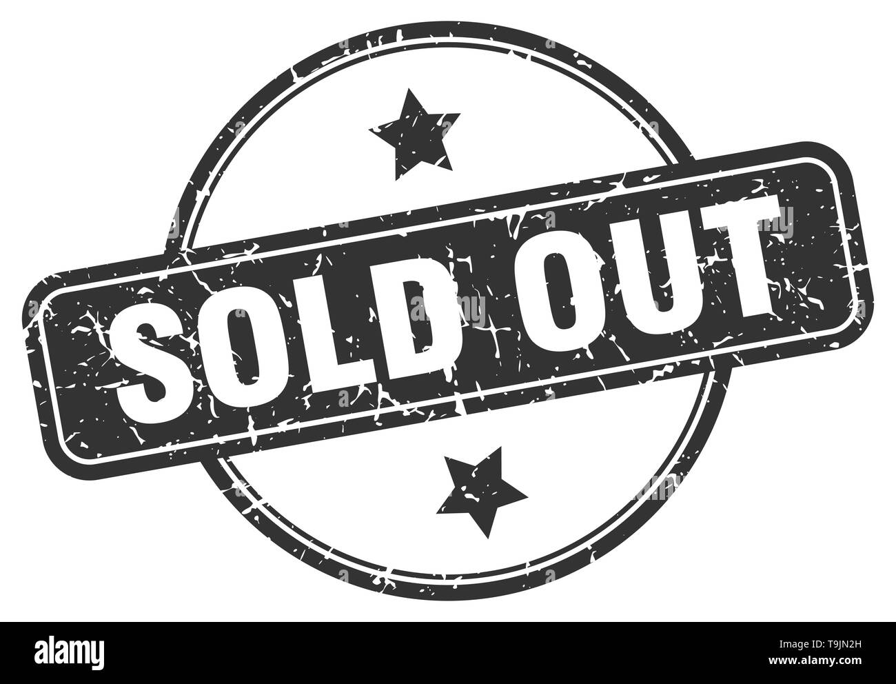 Vintage sold out sign Black and White Stock Photos & Images - Alamy