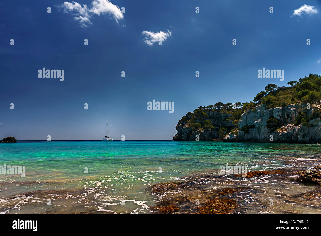 Beach on Menorca Island Stock Photo - Alamy