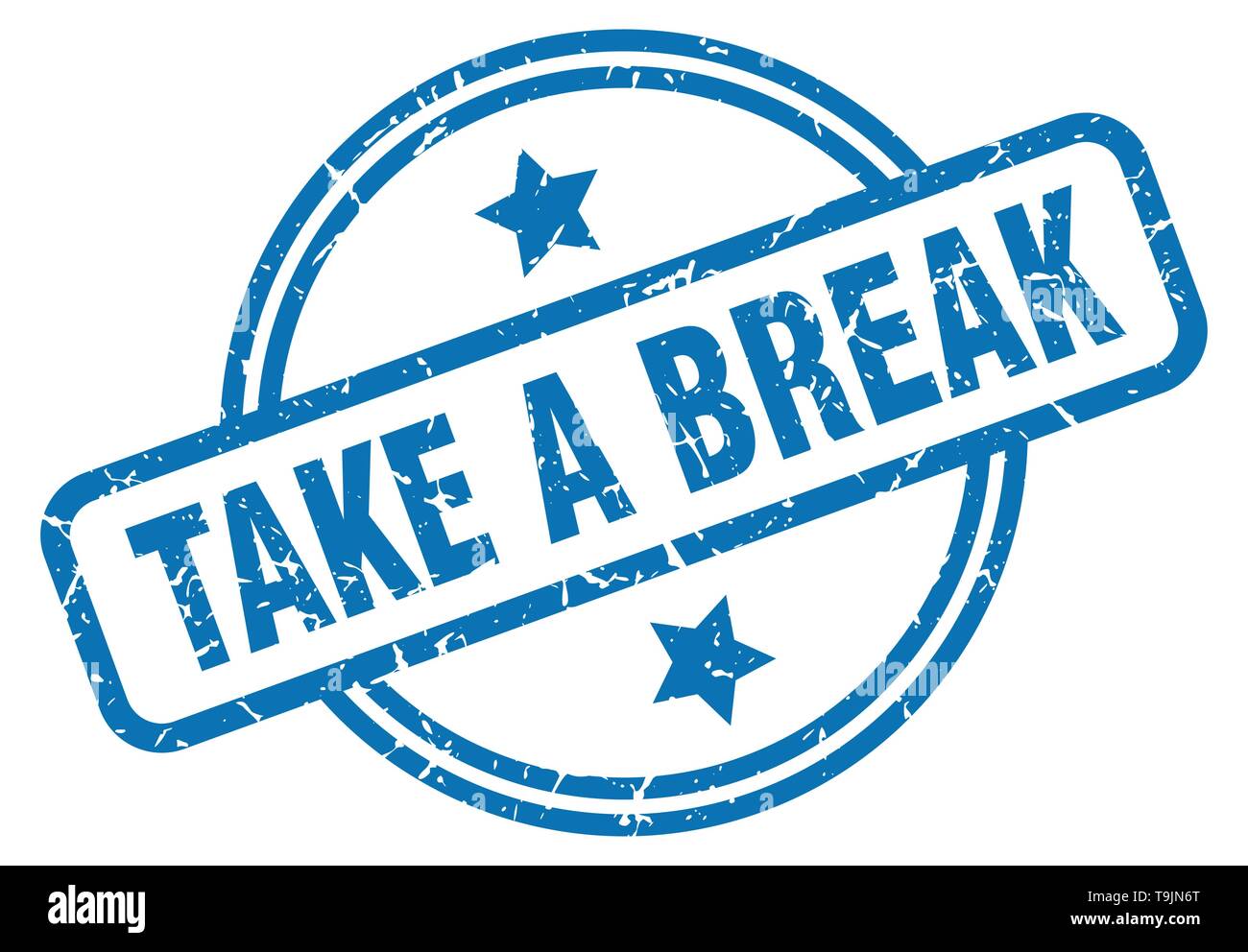Take break blue round hi-res stock photography and images - Alamy