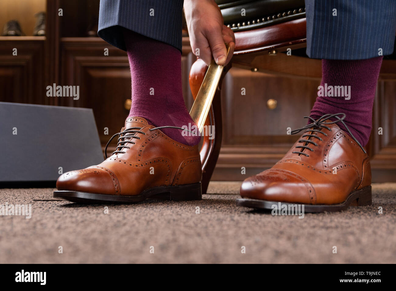 men shoes boutique store Stock Photo - Alamy