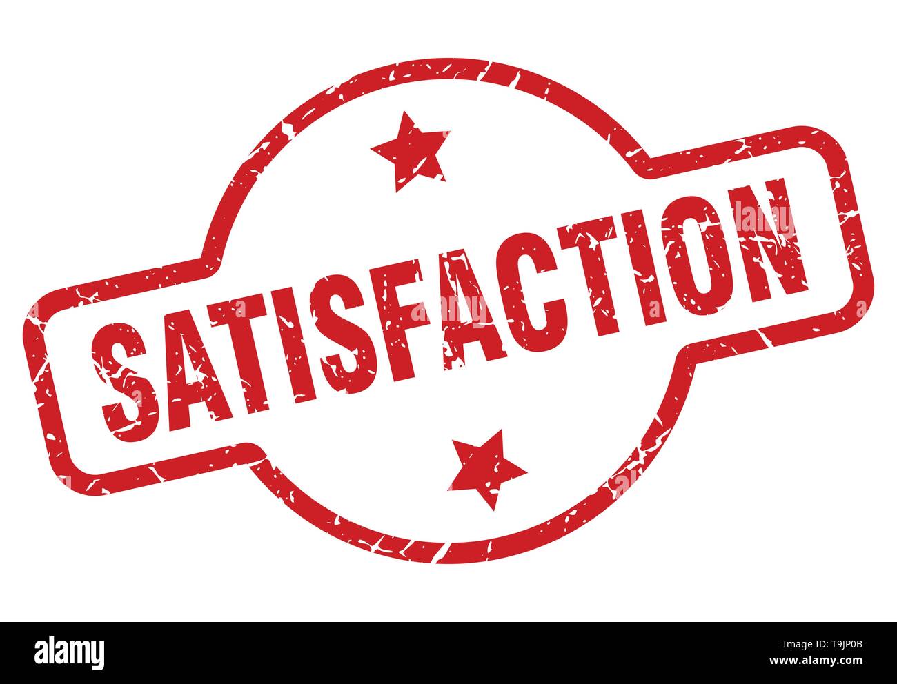 satisfaction stamp isolated on white Stock Vector Image & Art - Alamy