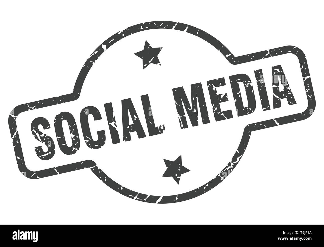 social media vintage round isolated stamp Stock Vector Image & Art - Alamy