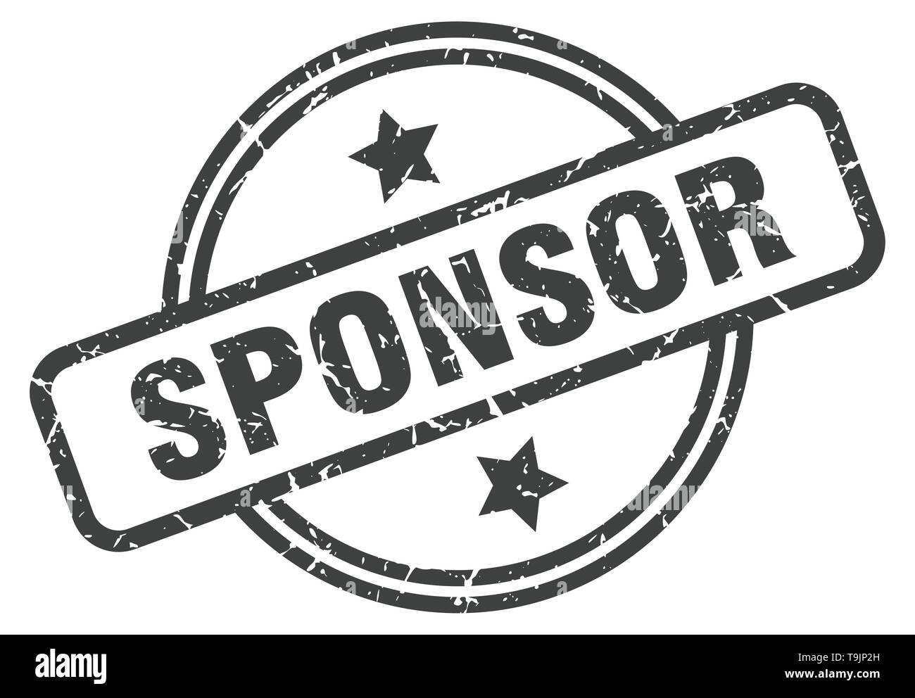 sponsor stamp isolated on white Stock Vector Image & Art - Alamy