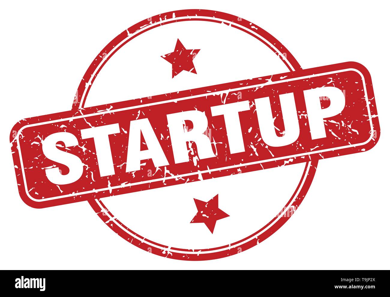 startup vintage round isolated stamp Stock Vector Image & Art - Alamy