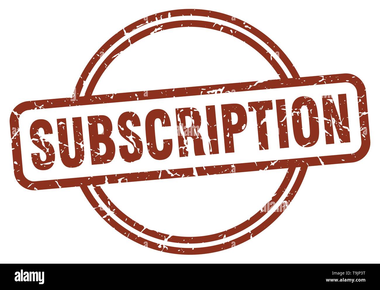 subscription stamp isolated on white Stock Vector Image & Art - Alamy