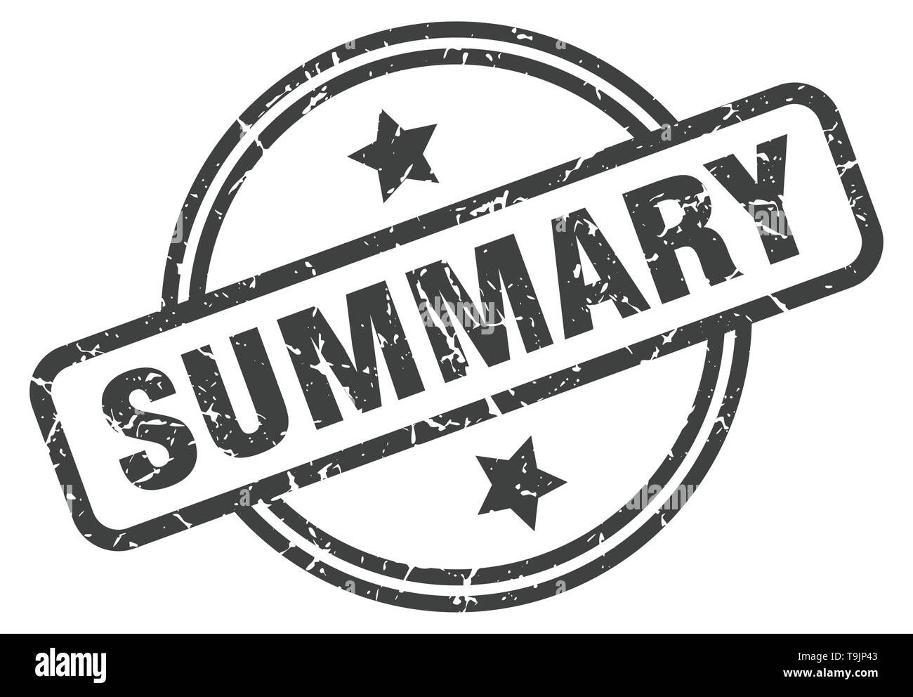 summary stamp isolated on white Stock Vector Image & Art - Alamy