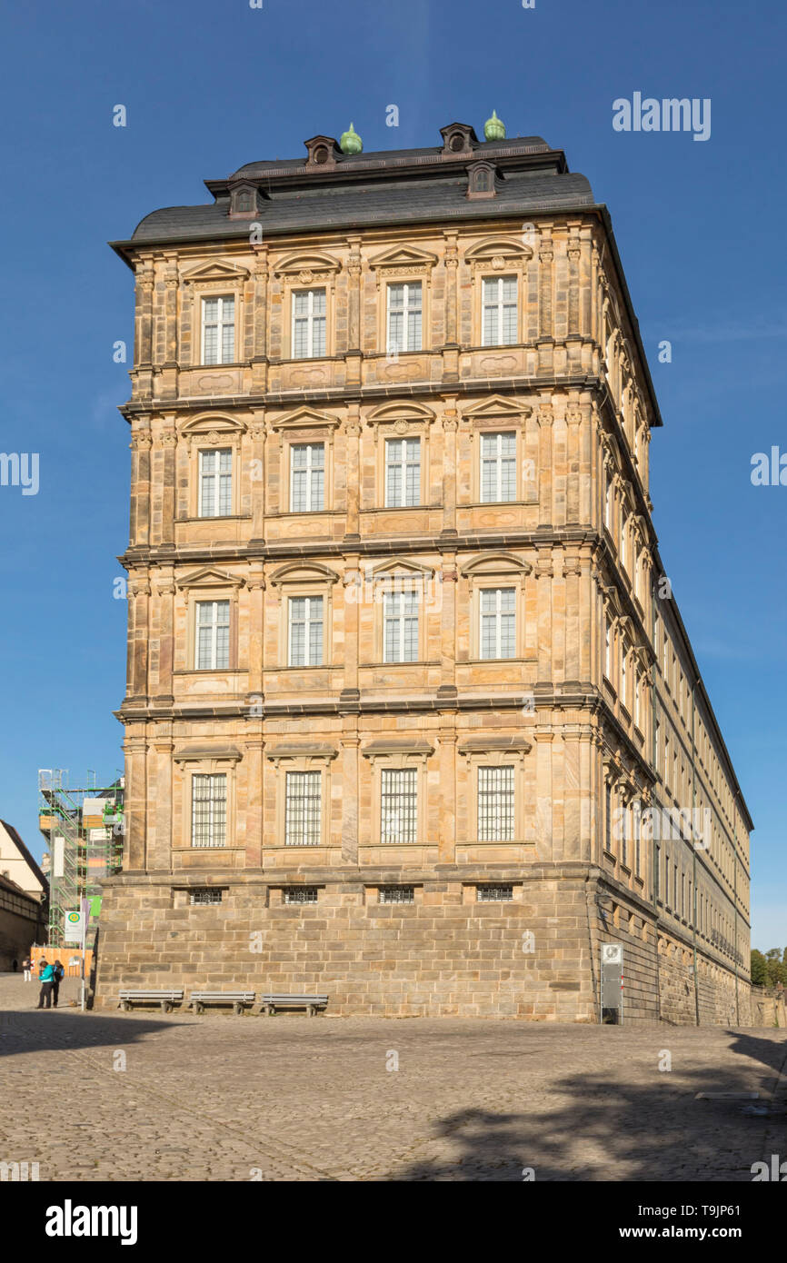 East wing facade of Neue Residenz palace at Bamberg, Bavaria, Germany ...