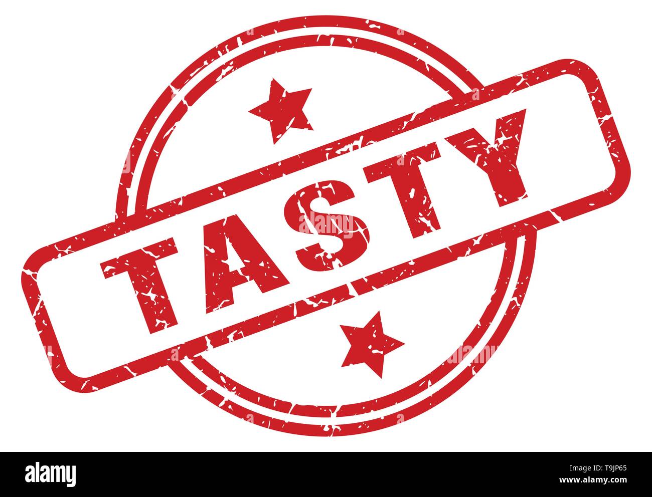tasty round grunge isolated stamp Stock Vector Image & Art - Alamy