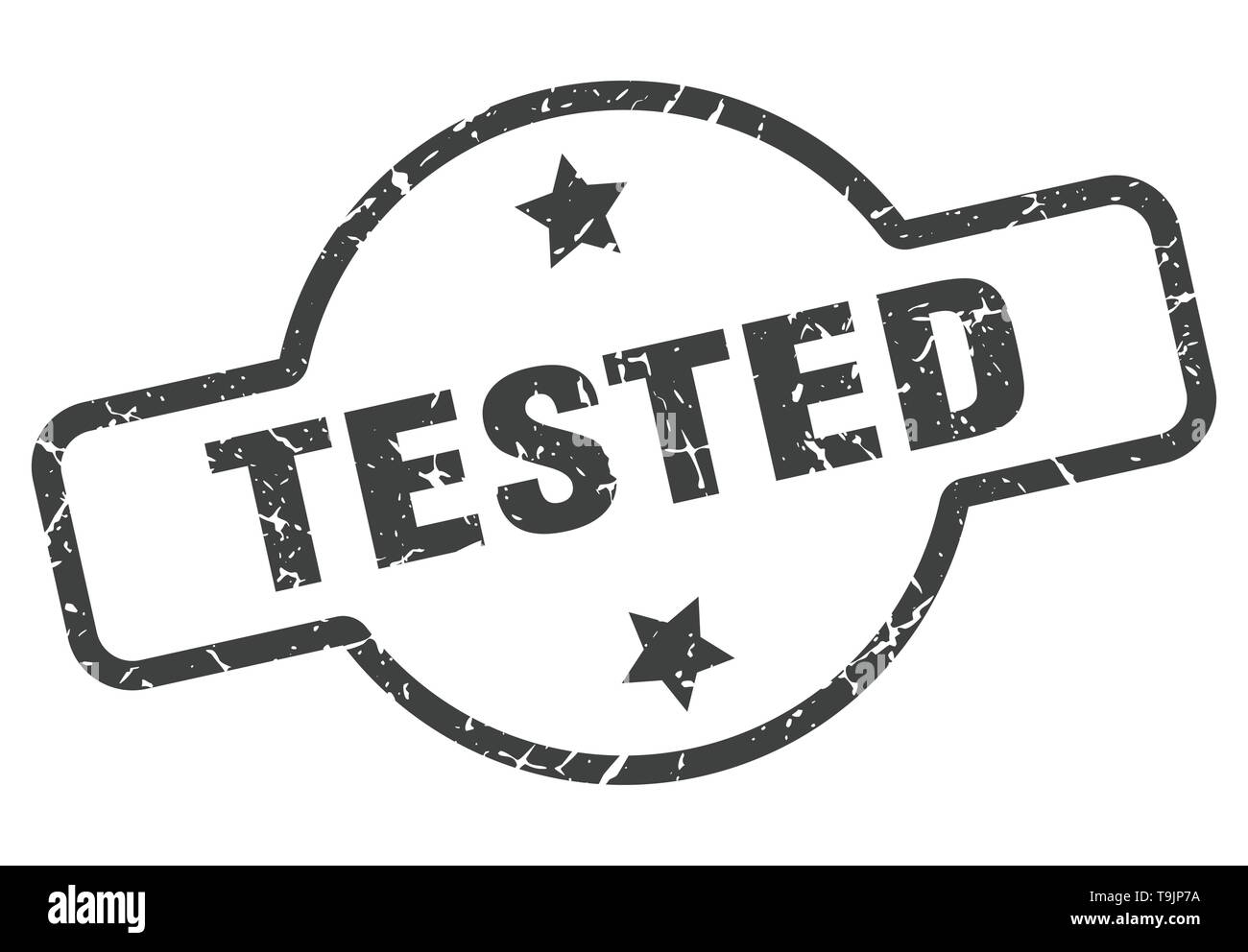 tested vintage round isolated stamp Stock Vector Image & Art - Alamy