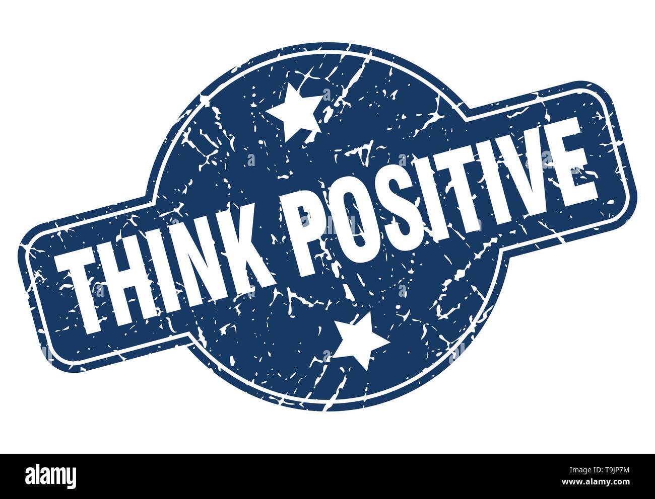 think positive vintage round isolated stamp Stock Vector Image & Art ...