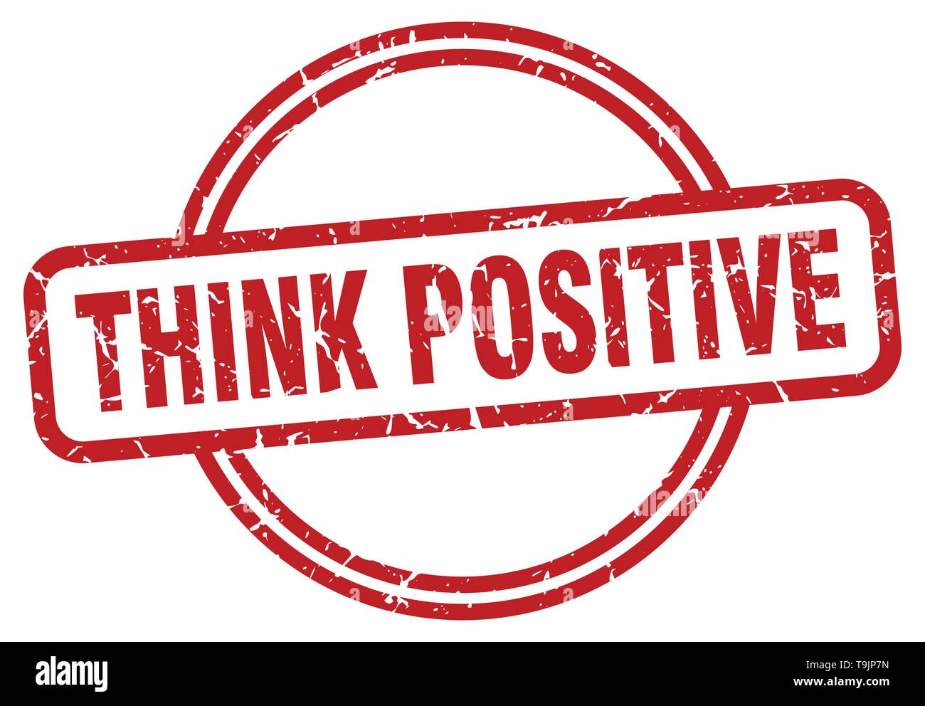 think positive round vintage grunge stamp Stock Vector Image & Art - Alamy