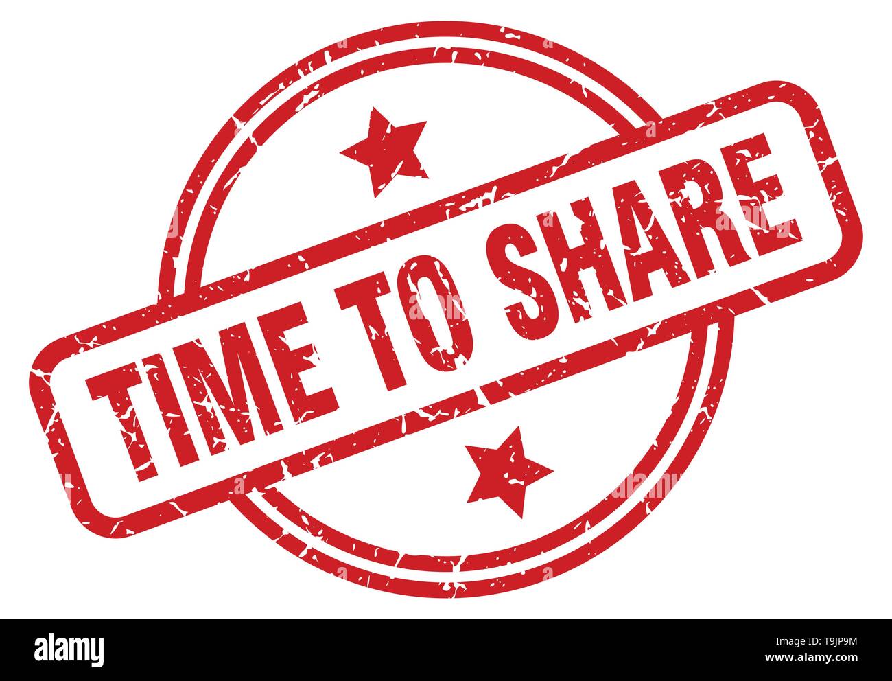 time to share round grunge isolated stamp Stock Vector Image & Art - Alamy