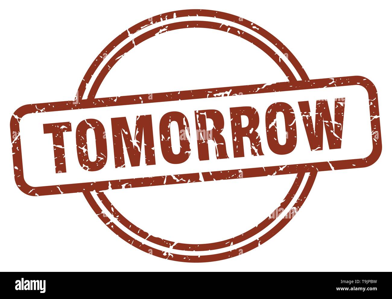 Tomorrow stamp Stock Vector Images - Alamy
