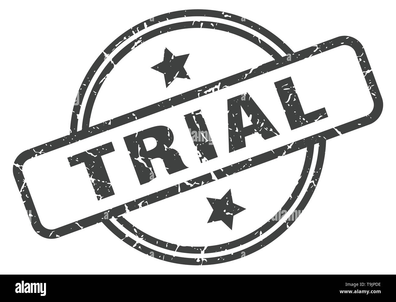 trial stamp isolated on white Stock Vector Image & Art - Alamy