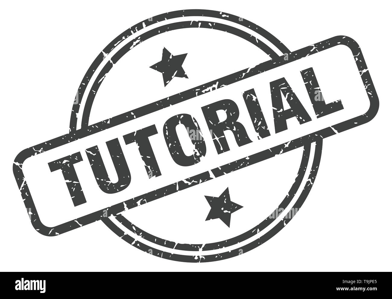 tutorial stamp isolated on white Stock Vector Image & Art - Alamy