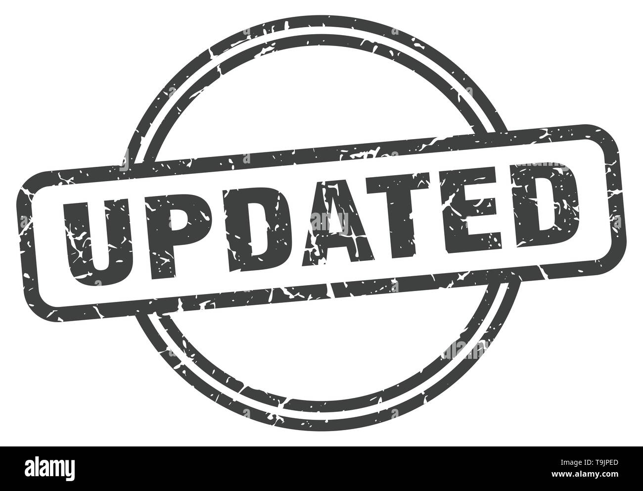 updated vintage stamp. updated sign Stock Vector Image & Art - Alamy
