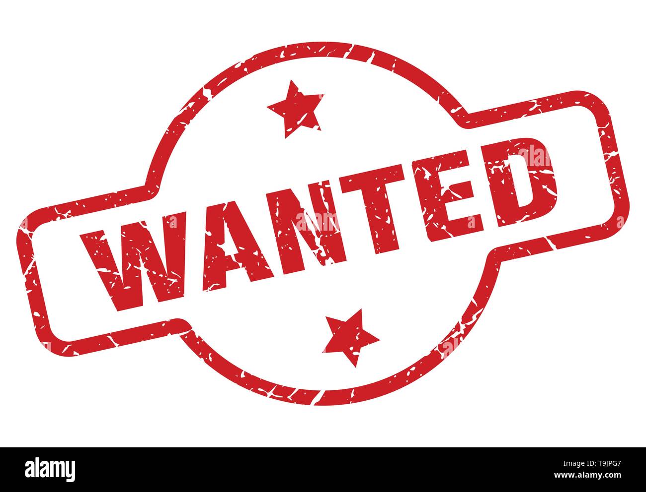 wanted stamp isolated on white Stock Vector Image & Art - Alamy