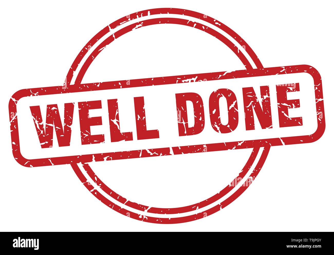 well done round vintage grunge stamp Stock Vector Image & Art - Alamy