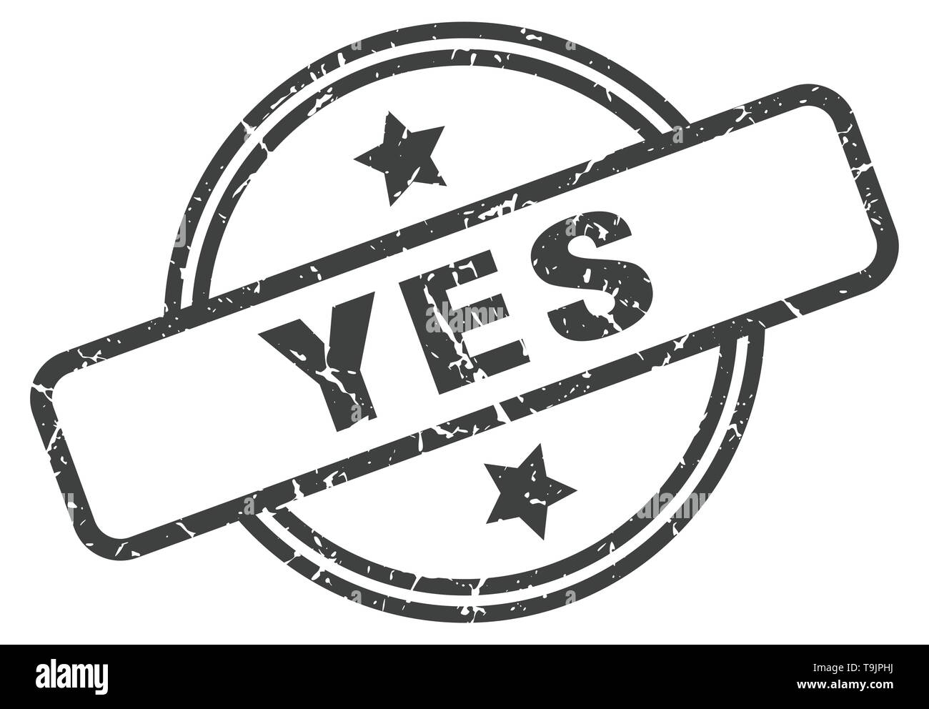 yes stamp isolated on white Stock Vector Image & Art - Alamy
