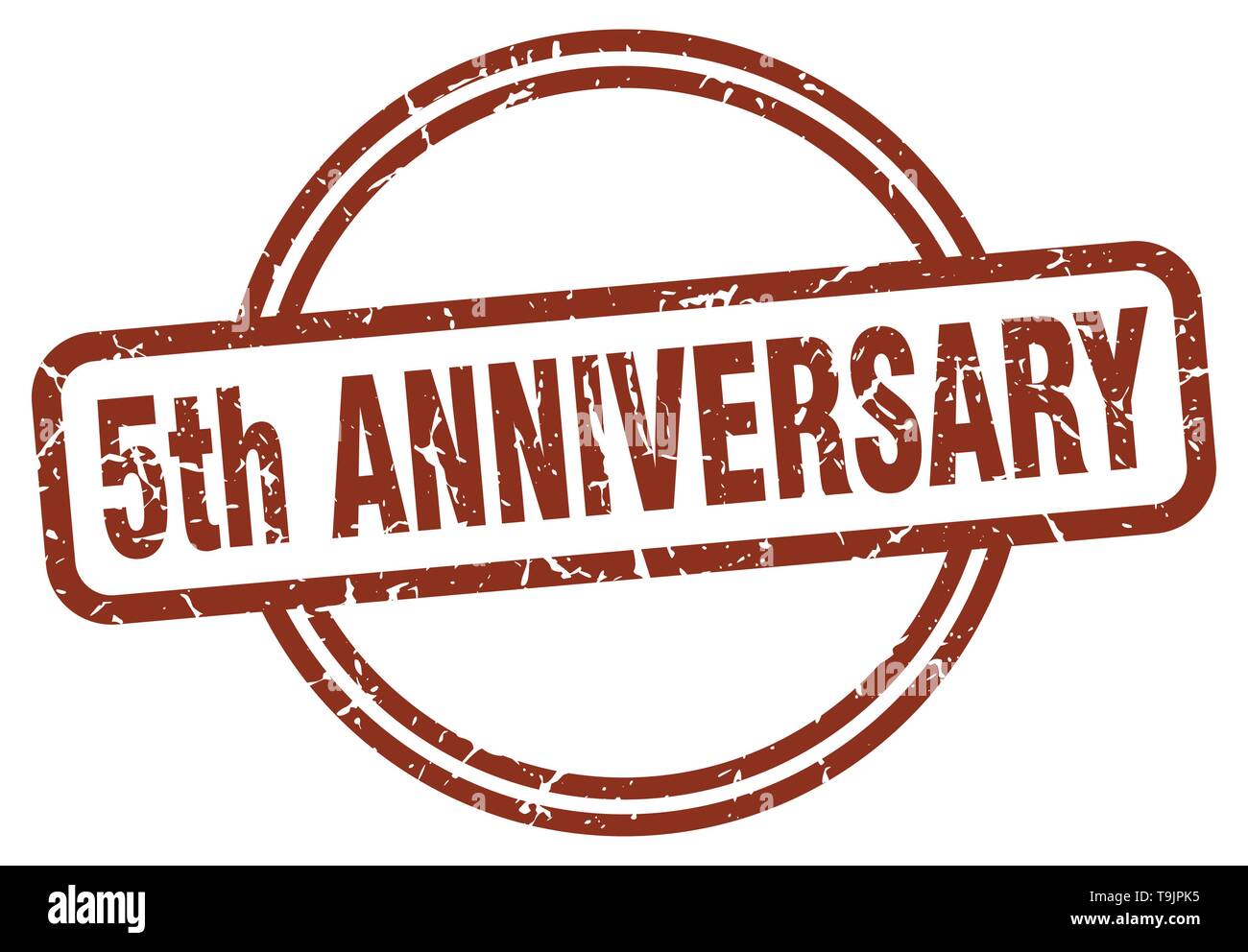 5th anniversary stamp isolated on white Stock Vector Image & Art - Alamy