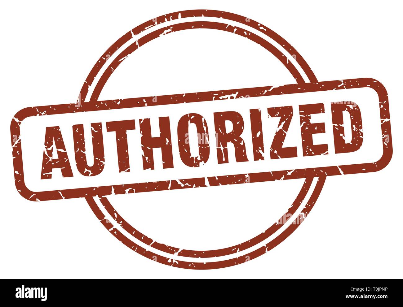 authorized stamp isolated on white Stock Vector Image & Art - Alamy